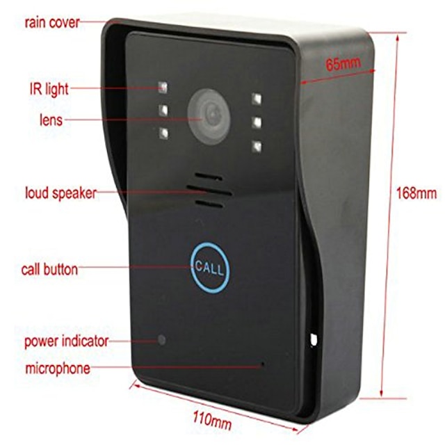 Wireless 7 inches Video Intercom Video Doorphone/Doorbell HD LCD Touch ...