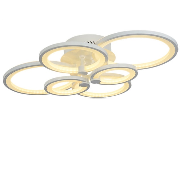 6-lys led dimbar taklampe innfelt lys sirkel design moderne stil ...