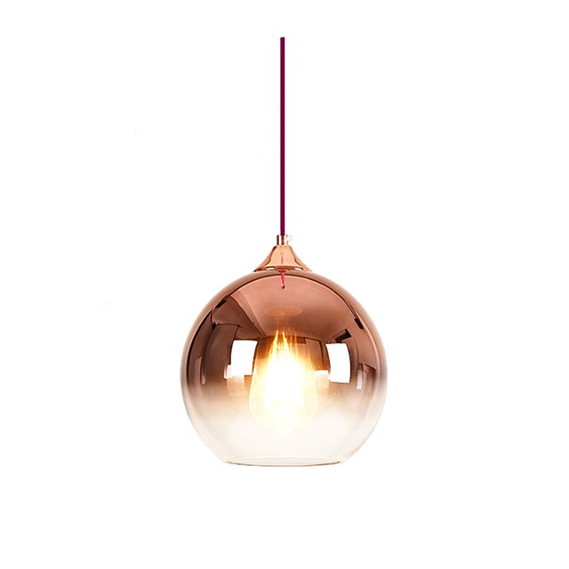 30 cm Single Design Pendant Light LED Glass Globe Electroplated Modern ...