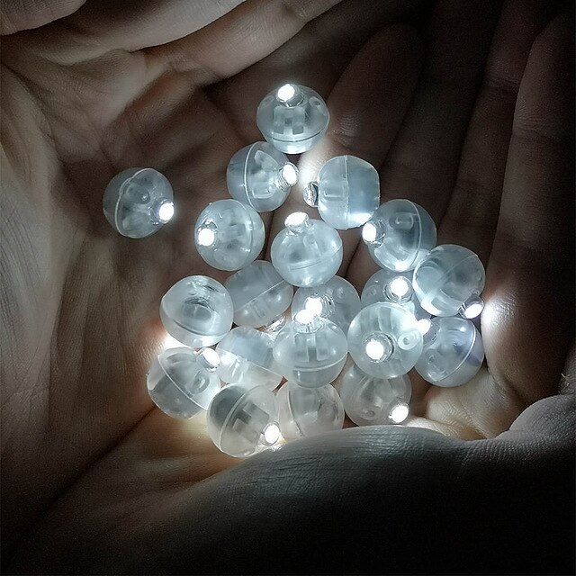 12Pcs Round Ball LED Balloon Lights Luminous Lamps for Lantern Bar ...
