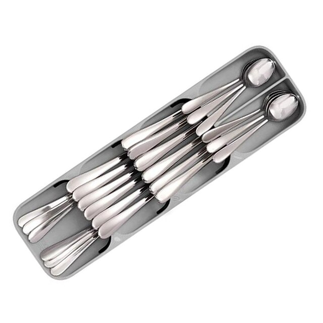 Kitchen Drawer Organizer Tray Spoon Cutlery Separation Finishing ...