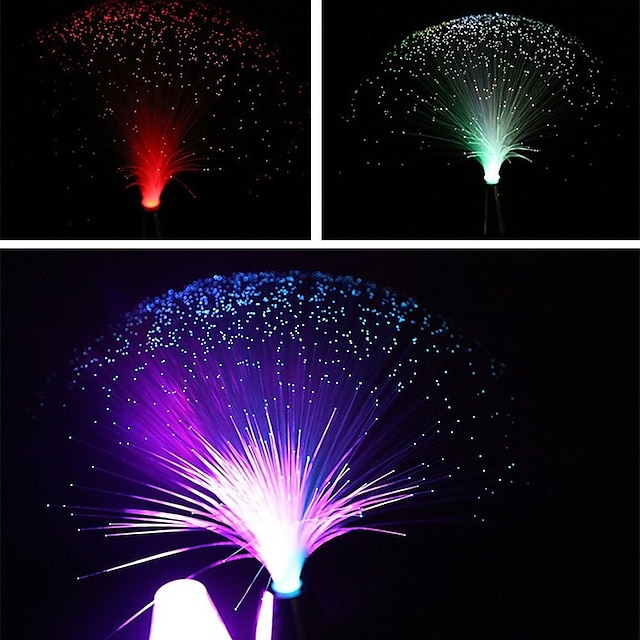 LED Fiber Optic Night Light Lamp Color Changing Decoration Light ...