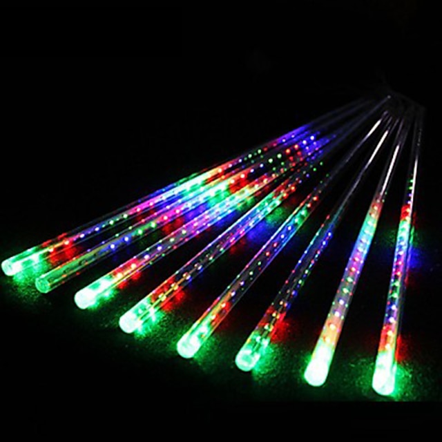 2 Pack Meteor Shower Rain LED String Light 30cm 11.8 Inches 16 Tubes ...