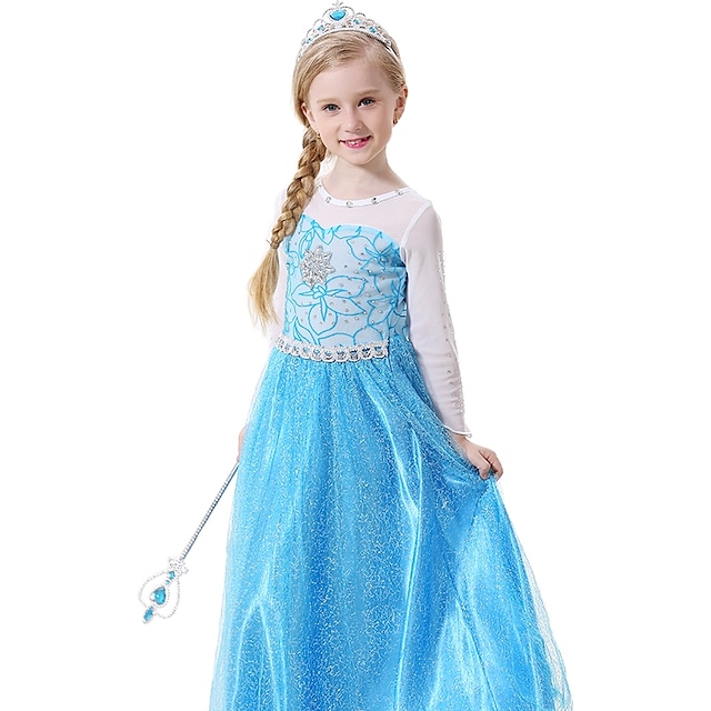 Princess Elsa Dress Cosplay Costume Masquerade Girls' Movie Cosplay ...