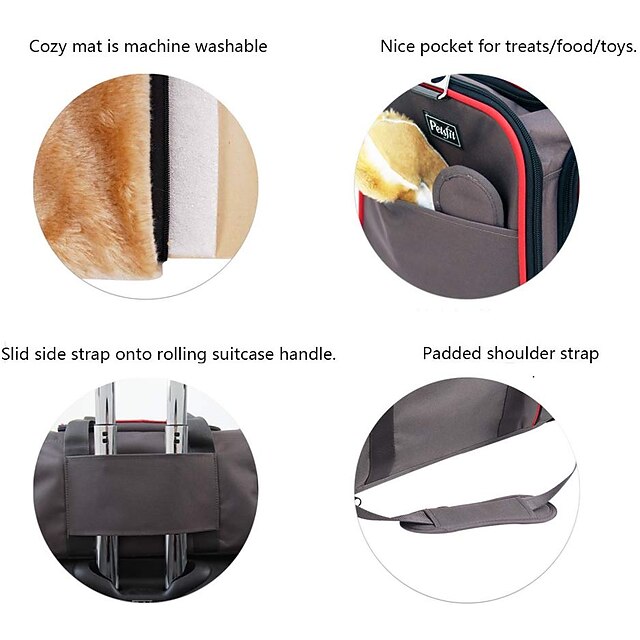 Rodents Dog Rabbits Carrier Bag Travel Backpack Kennel & Crate Portable ...