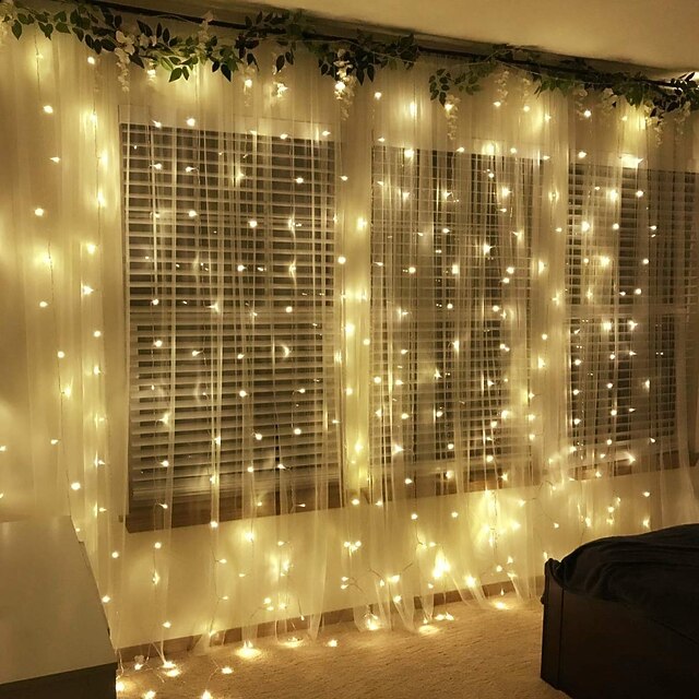 Window Curtain String Light 3x2M Outdoor Wedding Decorating Window ...