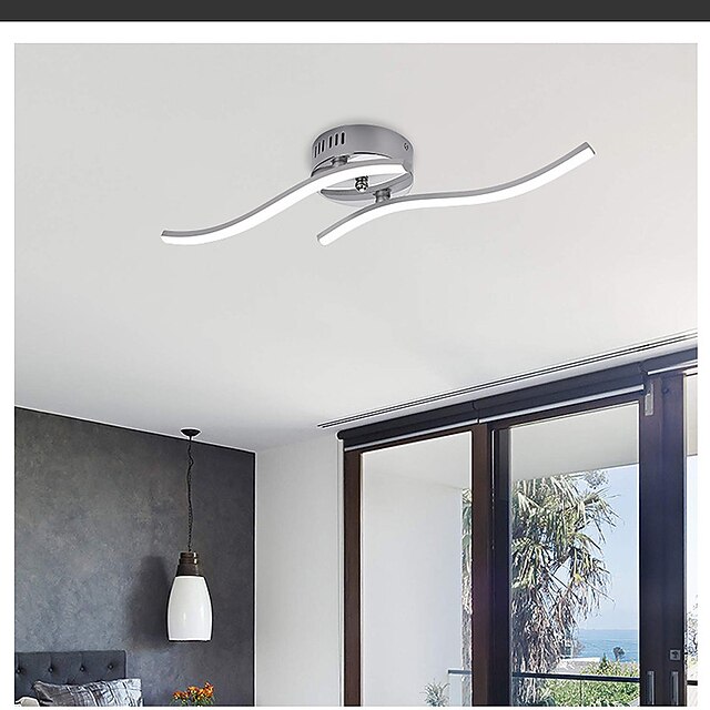 Two Wave Led Lighting Living Room Simple Modern Living Room Ceiling ...