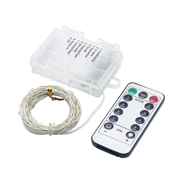 10M 100LED LED Fairy Lights LED String Lights Waterproof Remote Control ...