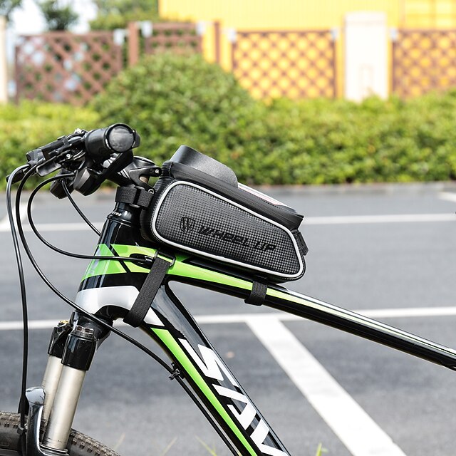 Wheel up Cell Phone Bag Bike Frame Bag Top Tube 6 inch Touchscreen ...