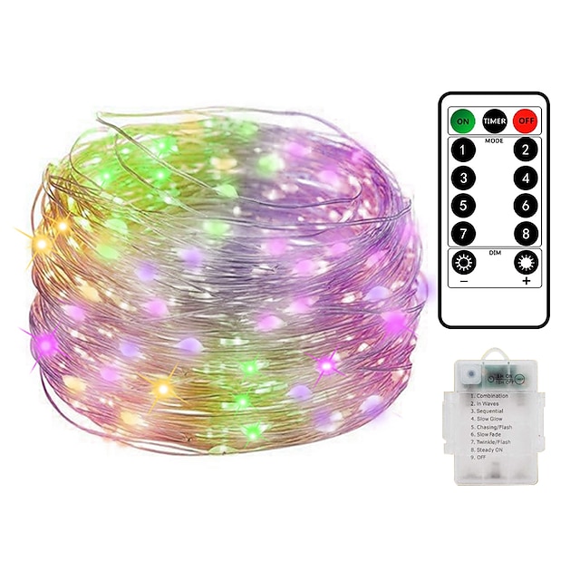 10M 100LED LED Fairy Lights LED String Lights Waterproof Remote Control ...
