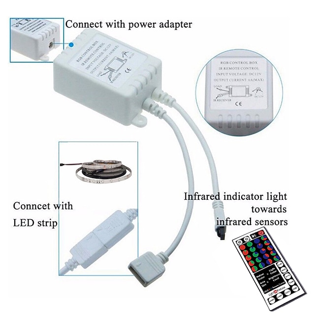 LED Strip Lights (2x5M)10M 32.8ft 2835 RGB 600LEDs 8mm Strips Lighting ...