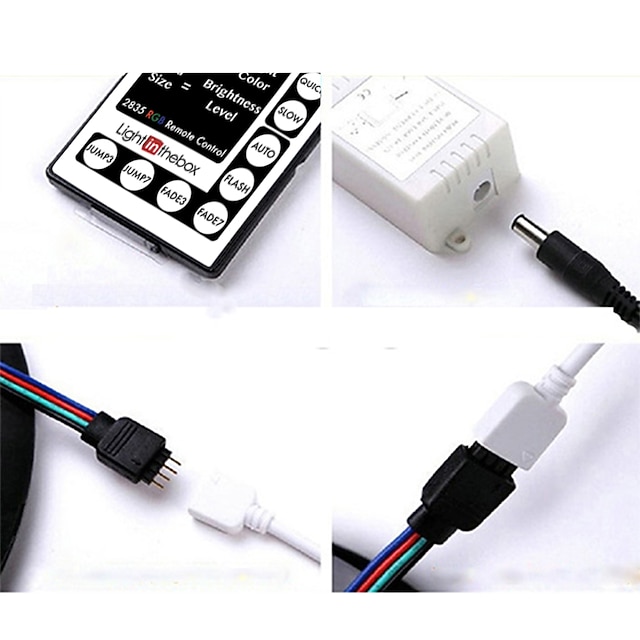 LED Strip Lights (2x5M)10M 32.8ft 2835 RGB 600LEDs 8mm Strips Lighting ...