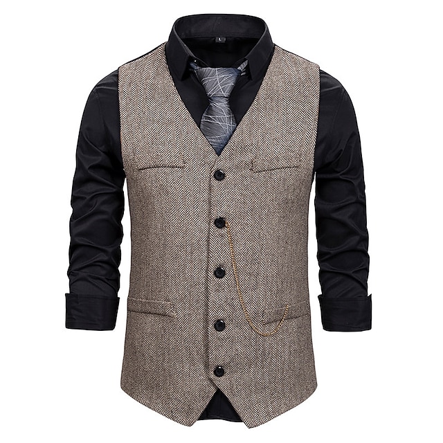 Classical Retro Vintage 1920s Vest Waistcoat The Great Gatsby Groomsmen ...