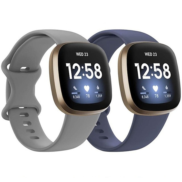 2 Pack Smart Watch Band Compatible with Fitbit Versa 4 Sense 2 Versa 3 ...