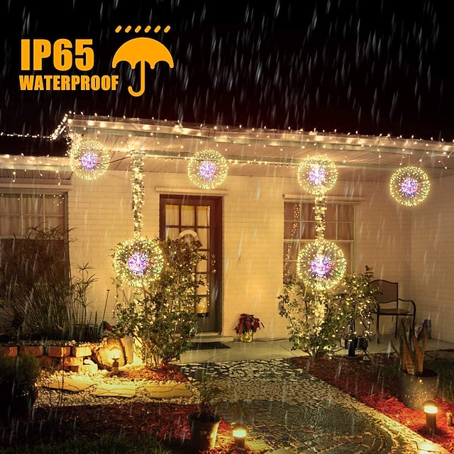 LED Firework Starburst String Lights Outdoor Waterproof 120 LEDs DIY ...