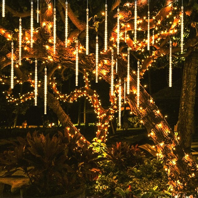 Falling Rain Lights Meteor Shower Lights Lights 30cm 8 Tube 144 LEDs ...