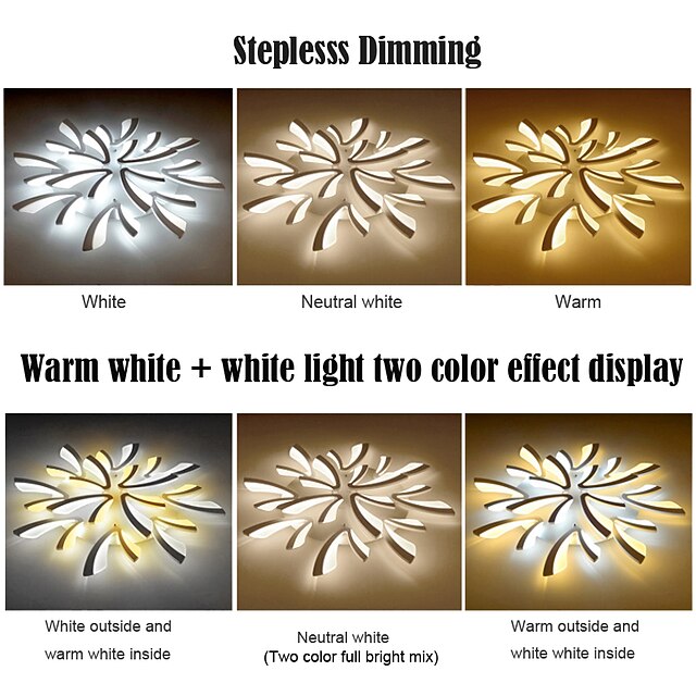 LED Dimmable Ceiling Light Modern Dandelion Nordic Style Acrylic ...