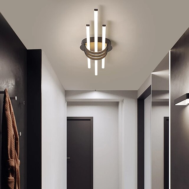 80cm LED Ceiling Light Modern Geometric Design Black White Minimalist ...