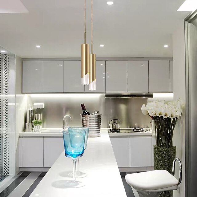 6cm LED Pendant Light Modern Nordic Bedside Light Gold Tricolor Light ...