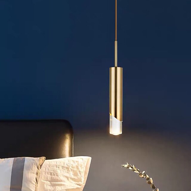 6cm LED Pendant Light Modern Nordic Bedside Light Gold Tricolor Light ...