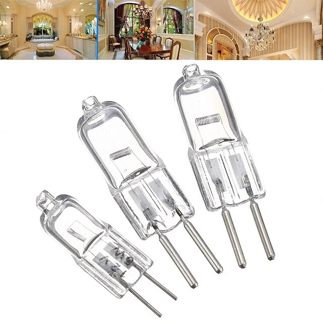 10pcs 20W Halogen Bi-pin Light Bulb 20pcs 240lm G4 Warm White 12V for ...