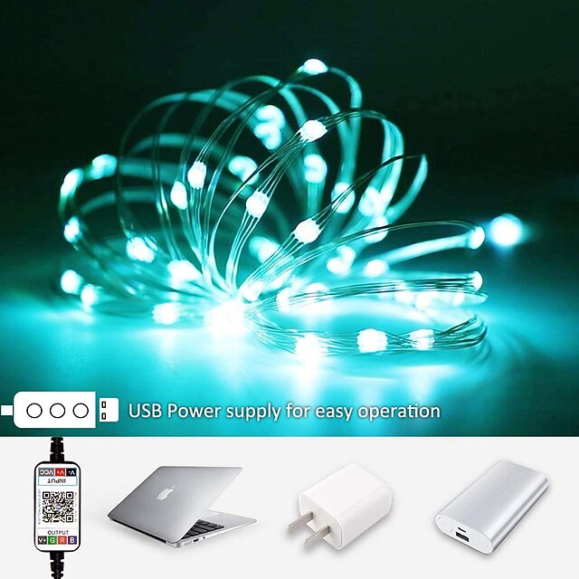 RGB Fairy Lights Led String Lights for Indoor Outdoor Twinkle Lights ...