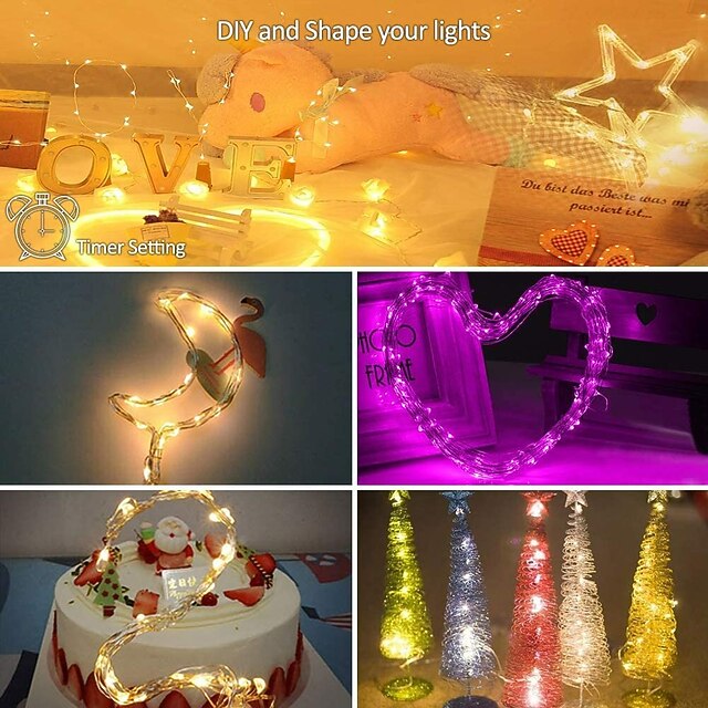 RGB Fairy Lights Led String Lights for Indoor Outdoor Twinkle Lights ...