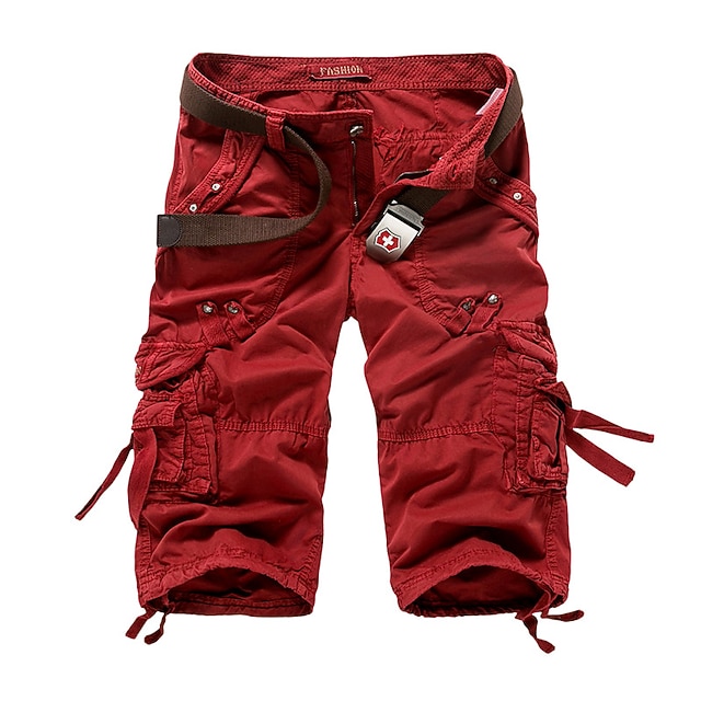 Men's Cargo Shorts Capri shorts Capri Pants Hiking Shorts Zipper Multi ...