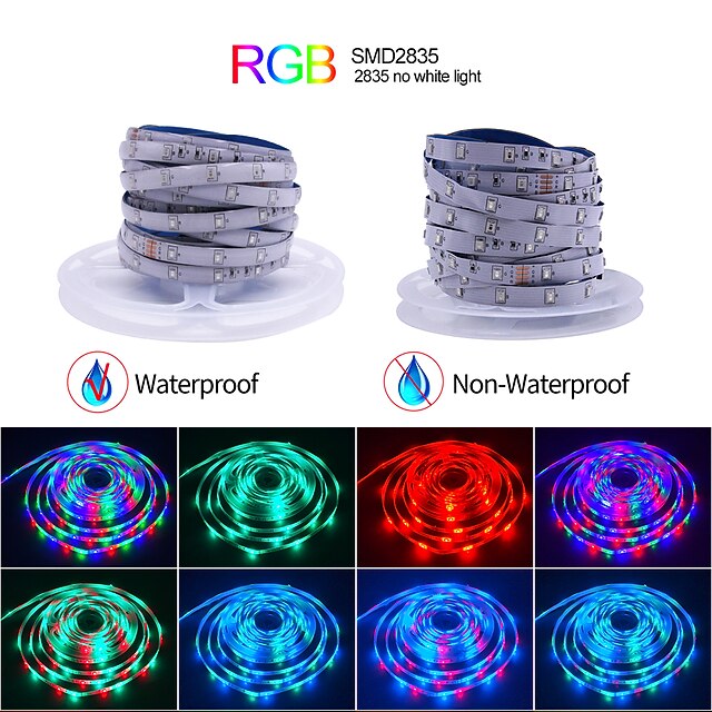 LED Smart Strip Lights, Lights 20m RGB Music Sync 12V Waterproof LED ...