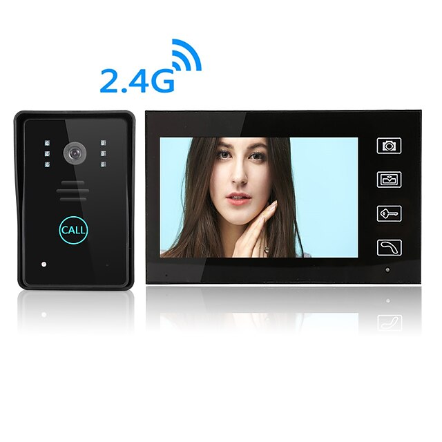 Wireless 7 inches Video Intercom Video Doorphone/Doorbell HD LCD Touch ...
