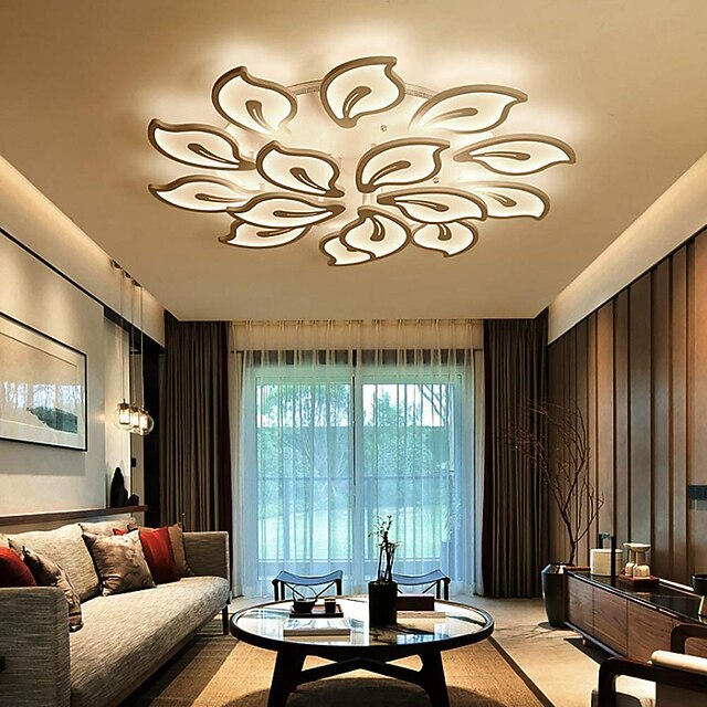 65/80/90/100 cm Dimmable Ceiling Light LED Flush Mount Lights Metal ...
