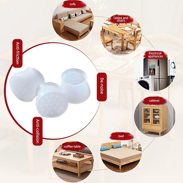 20pcs/Set Furniture Leg Protection Cover Table Feet Pad Floor Protector ...