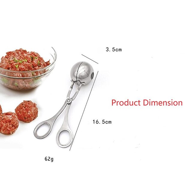 Meatball Maker Clip Spoon Stainless Steel Meatballs Mold Fried Fish DIY ...
