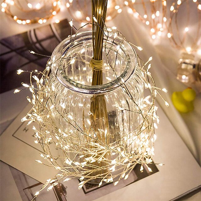 LED String Lights Firecracker Copper Wire Flexible 2M 5M Set Fairy ...