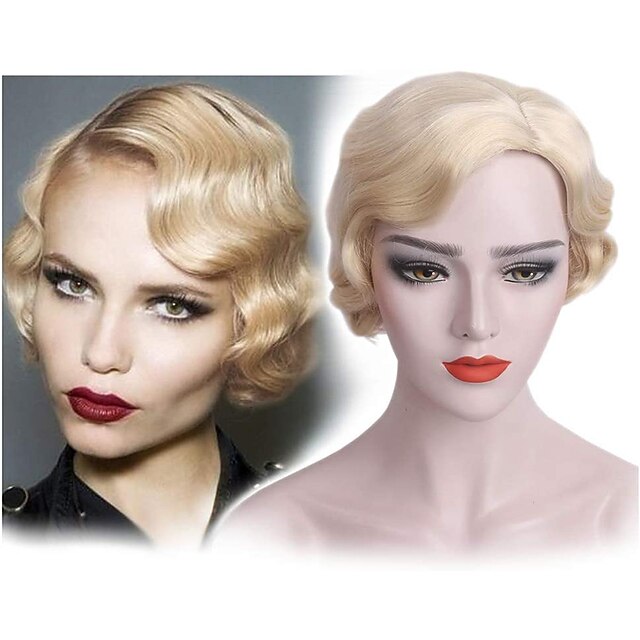 Roaring 20S Wig Wave 1920S Wig Short Curly Fancy Dress for Women ...