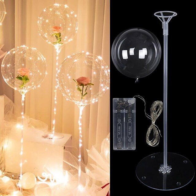 LED Balloon Lights Transparent Foil Balloon Decor Light for Party ...