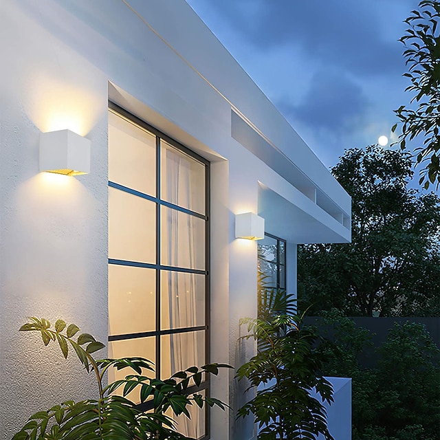 LED Outdoor/Indoor Wall Light IP65 12W 6000K White 3000K Warm Adjustable Beam Angle Waterproof ...