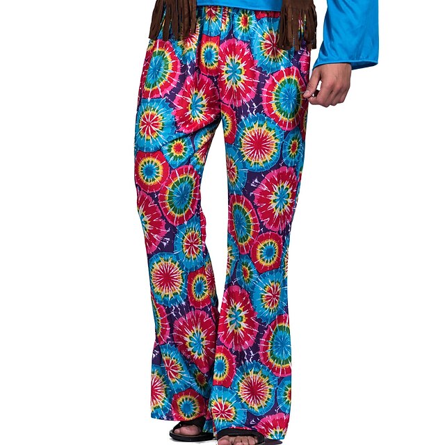 1960s Hippie 1970s Pants Cosplay Costume Outfits Disco Fancy Dress ...