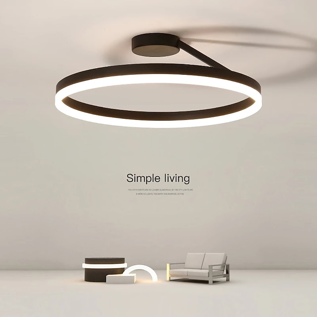 LED Ceiling Light Circle Modern Black White 40cm 50cm Flush Mount ...