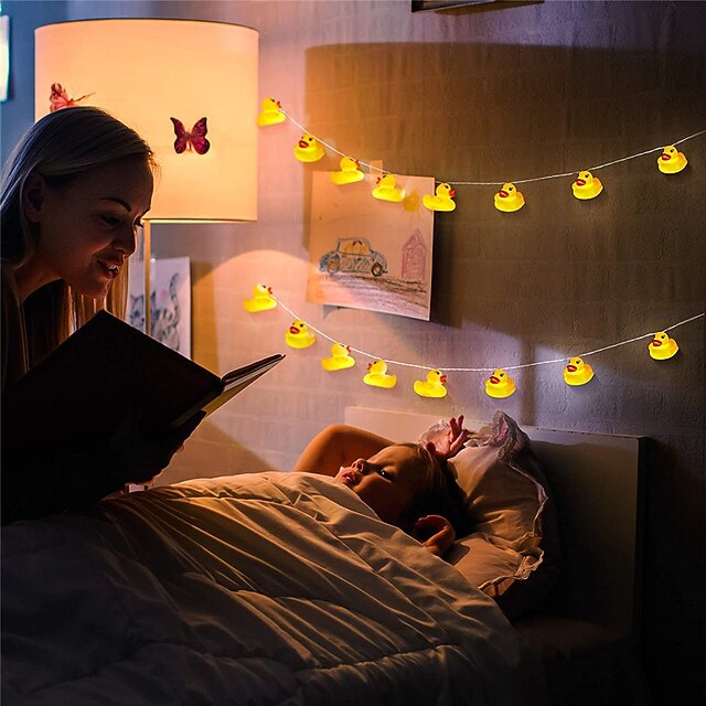 Mini Yellow Duck LED String Light 1.5M 10LEDs Battery Powered Indoor ...