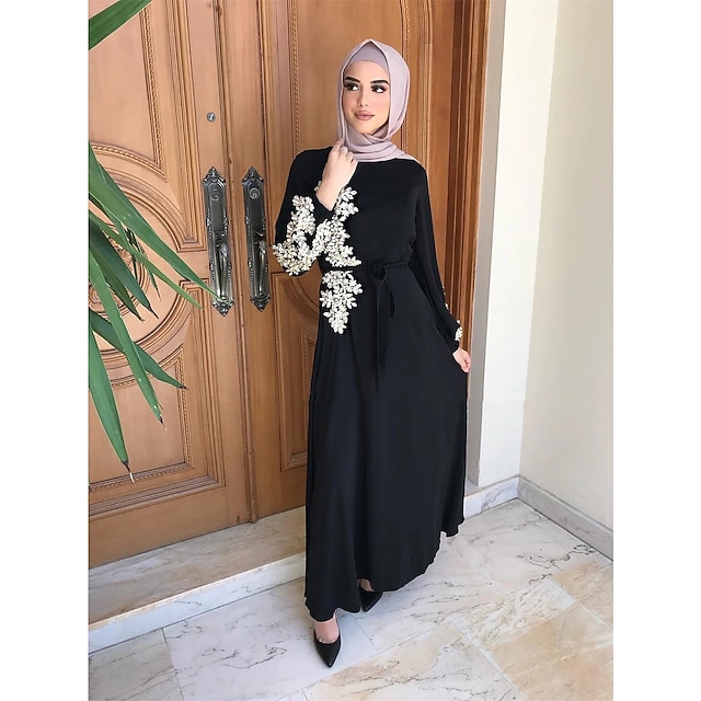 Mujer Vestido árabe Vestido musulmán Burca árabe Ramadán Bordado Adulto ...