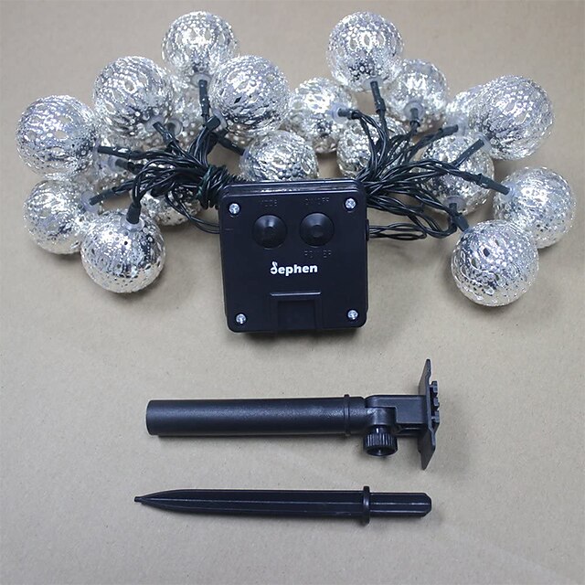 Solar String Light LED Outdoor Light Moroccan Ball Garden Light ...