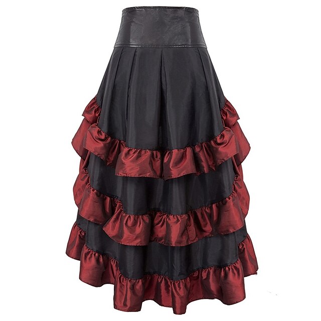 Retro vintage Middeleeuws Renaissance Rok Korset Piraat Kostuum Dames ...