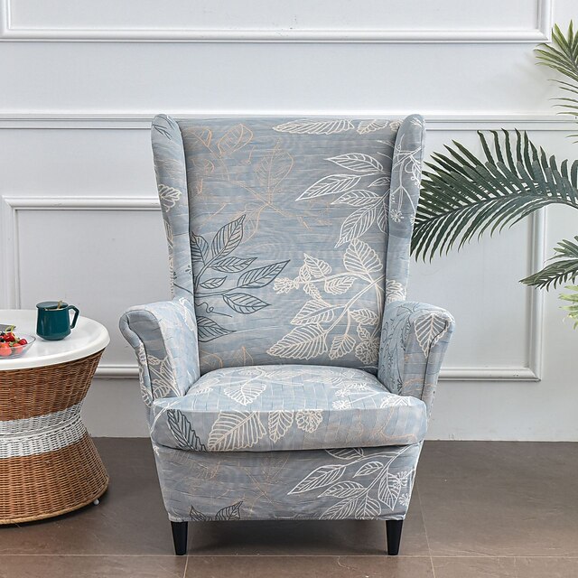 Wing Chair Slipcovers Spandex Stretch Sofa Covers Wingback Armchair ...