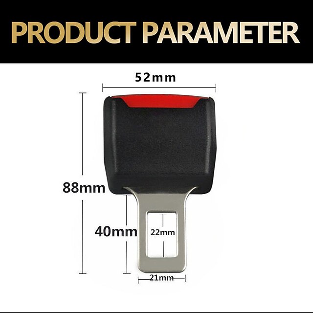 2 Pack Car Seat Belt Clip Extension Plug Seat Belt Extenders for Cars ...