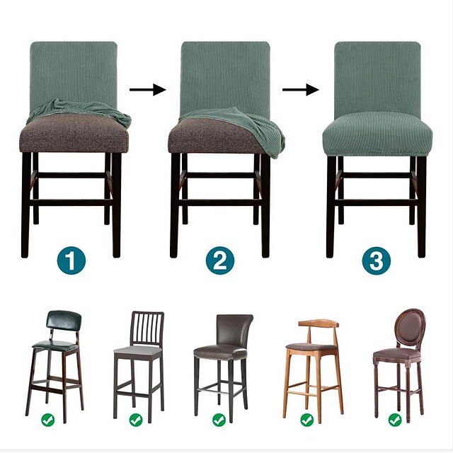 Stretch Bar Stool Cover Counter Stool Pub Chair Slipcover Burgundy Red ...