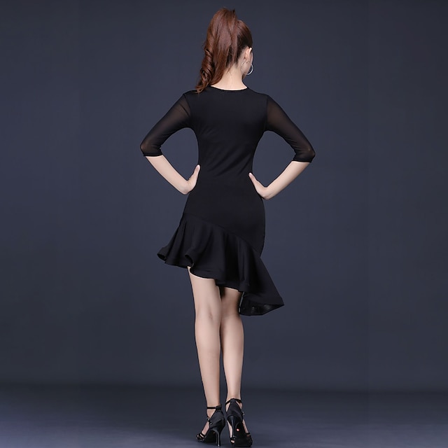 Latin Dance Activewear Dress Solid Women's Training Performance Half ...