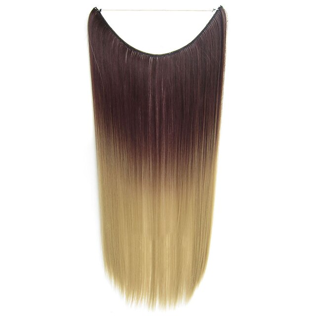 24inch 50grams 100grams Synthetic Hair Extension Gradual Color Brown ...
