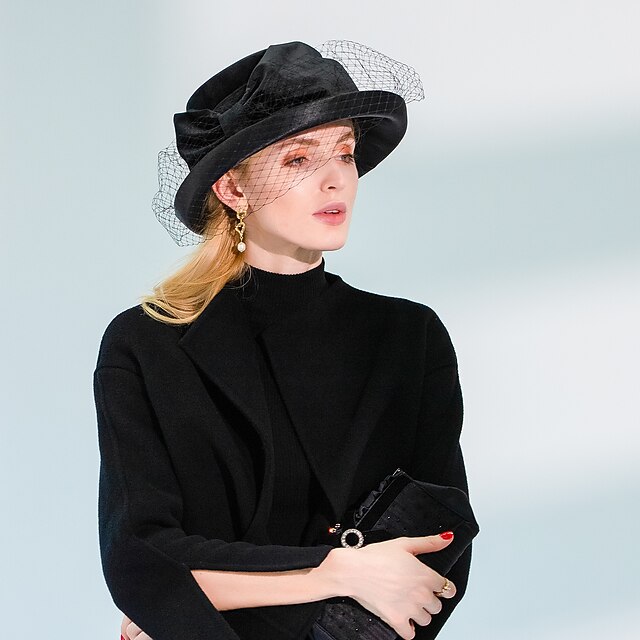 Fashion Elegant Velvet Fascinators / Hats with Bowknot / Satin Bowknot ...