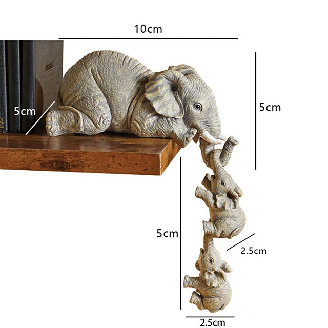 Cute Elephant Figurines Elephant Hanging Small Elephant Resin Crafts ...